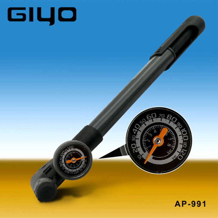 BOMBIN BICICLETA GIYO GP-993 VALVULA INTELIGENTE 120 PSI MANOMETRO 1,5 ...